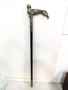 A Mughal Bidri Walking Stick With Hidden Dagger