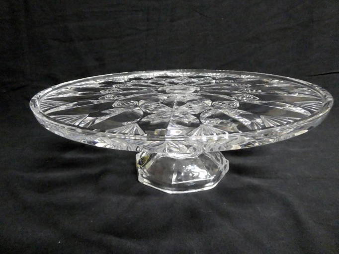Beyer Bleikristal Crystal Cake Stand Made In West Germany