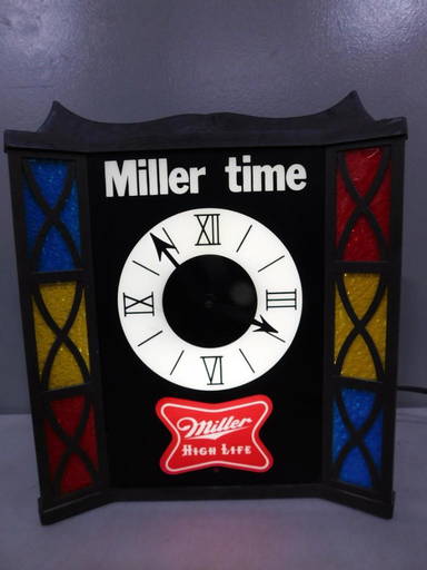 Vintage Miller Time Miller High Life Beer Lighted Clock