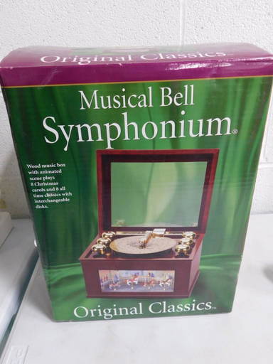 Musical Bell Symphonium Music Box With Metal Disks And Bells New In Box ...
