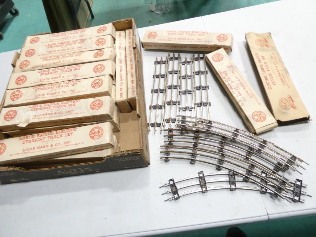 25 Boxes Of Marx O Scale Model Train Track And 1 Box Of Curved Track