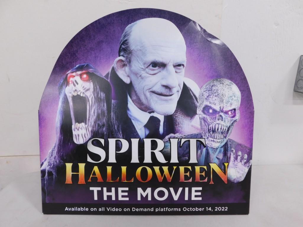 Spirit Halloween The Movie Cardboard Stand Up Advertising Sign