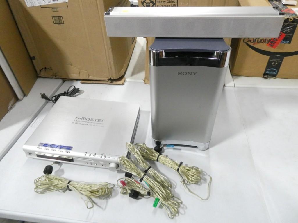 Sony Subwoofer And Center Channel And 5 Disc Dvd Player