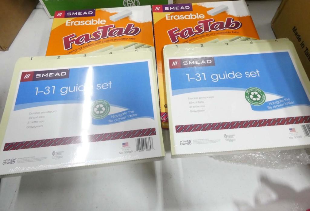 4 New Boxes Of Tabbed Folders And 5 Packs Of Guide Sets