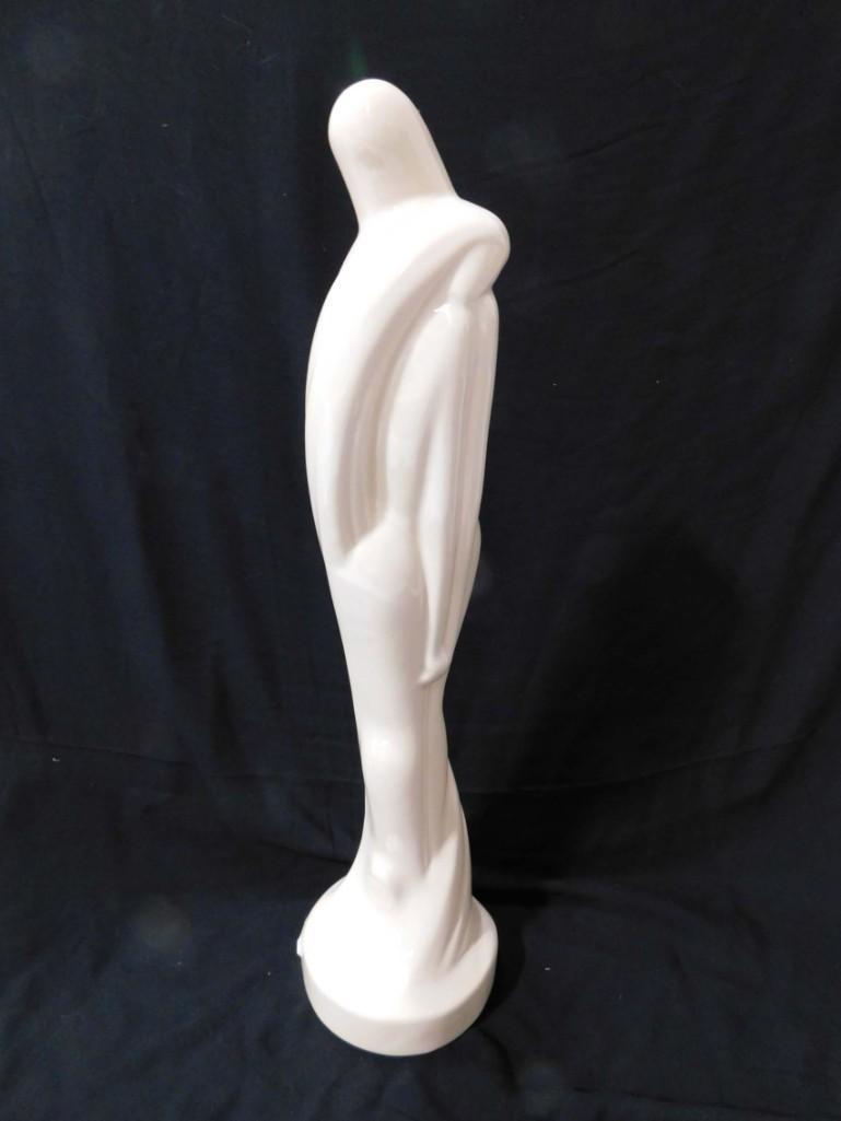 Haeger Pottery Embraced Love Statue 1986 White