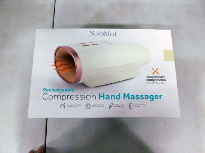 Nuvomed Rechargeable Compression Hand Massager New In Box
