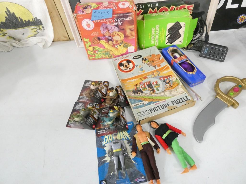 Toy Lot Incl Vtg Disney Puzzle, Atari Keyboard Controllers, Batman ...