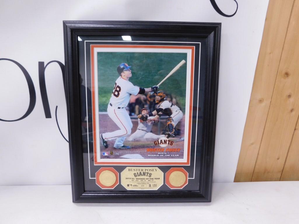 Buster Posey 2010 Nl Rookie Of The Year Limited Edition Plaque 258 / 500
