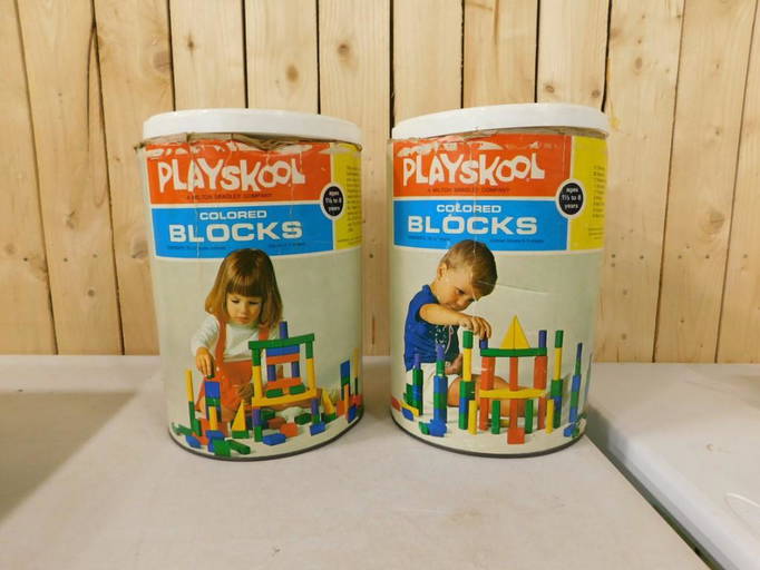 Vintage Playskool Colored Blocks