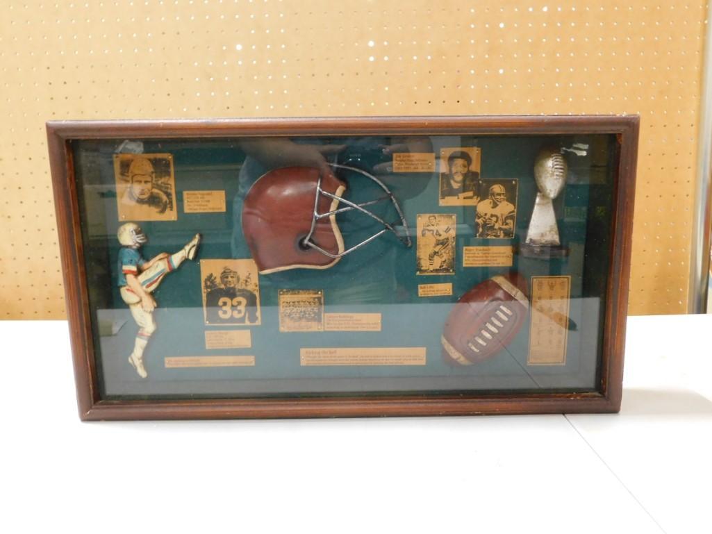 Framed Football Shadowbox Collection Auction