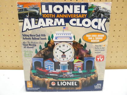 100th Anniversary Lionel Train Clock With Box And Coa