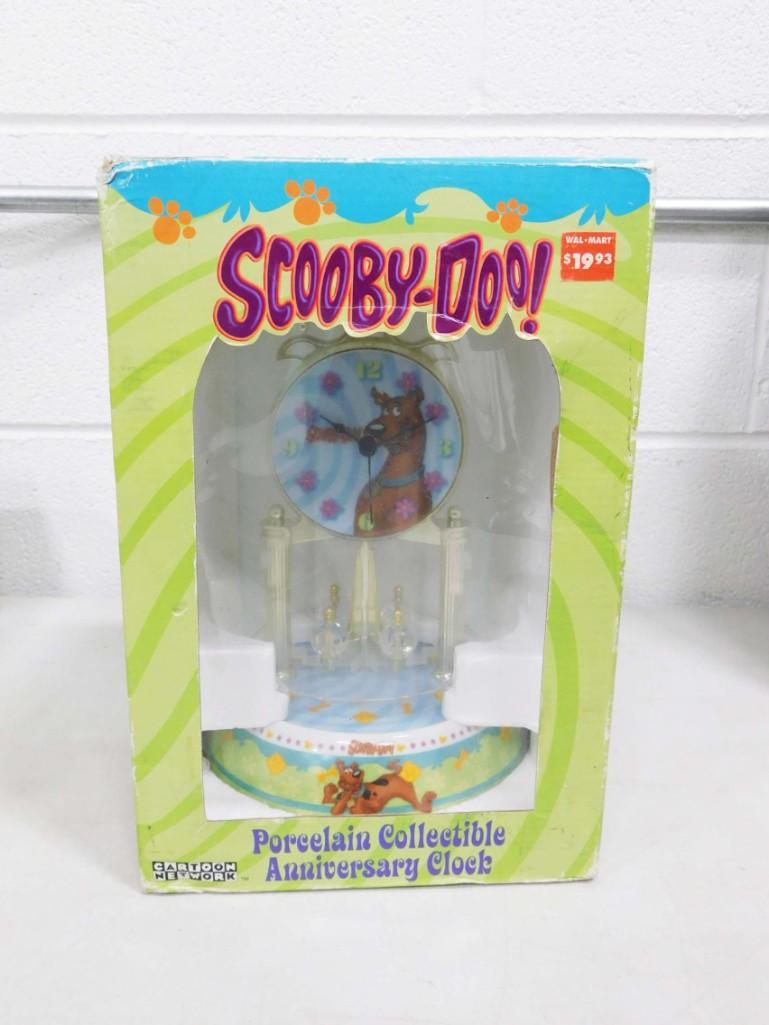 Scooby Doo Porcelain Collectible Anniversary Clock New Old Stock Auction