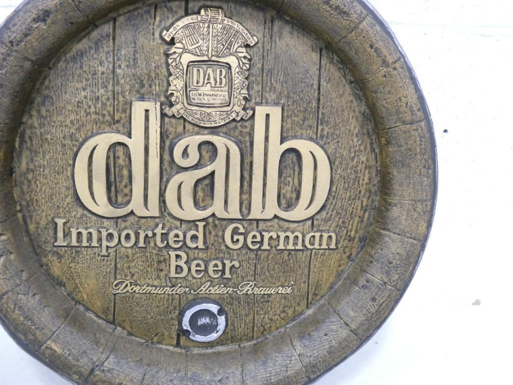 Dab Beer Sign 16" Round Foam Composite Auction