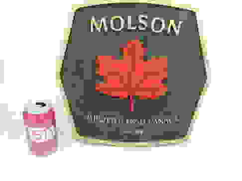 Molson Canadian Beer Sign 13" Wide Foam Composite Auction