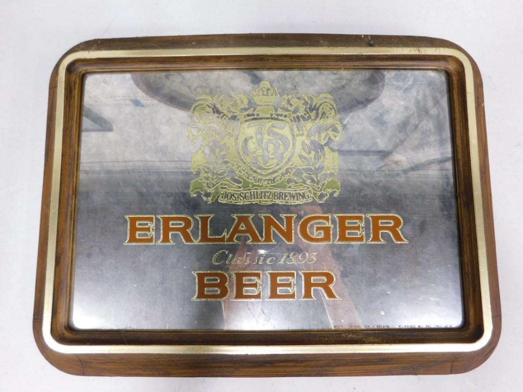 Vintage Erlanger Beer Bar Mirror Auction