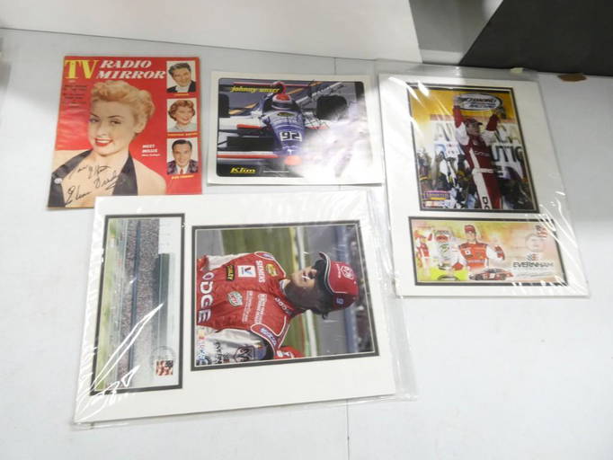 Autographs, Ephemera, Etc. Including Johnny Unser, Nascar First Day ...