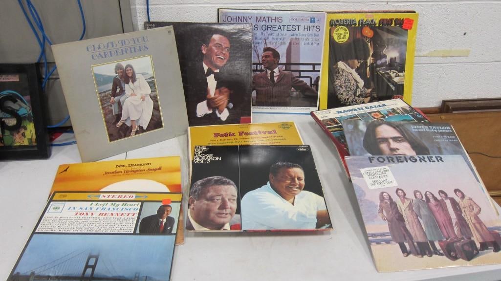Vinyl Lp Records Incl Frank Sinatra, Foreigner, Roberta Flack, Jackie ...