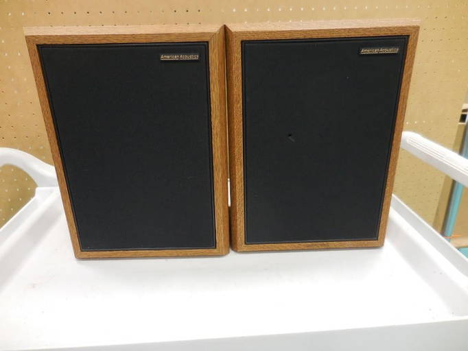 Pr Of American Acoustics Bookshelf Speakers Vintage
