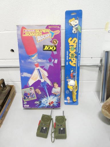 Snoopy Fishing Pole New In Package And A Super Soaker Rocket And 2 ...