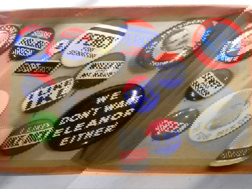 Asst Early Political Pins And Other Campaign Items Auction