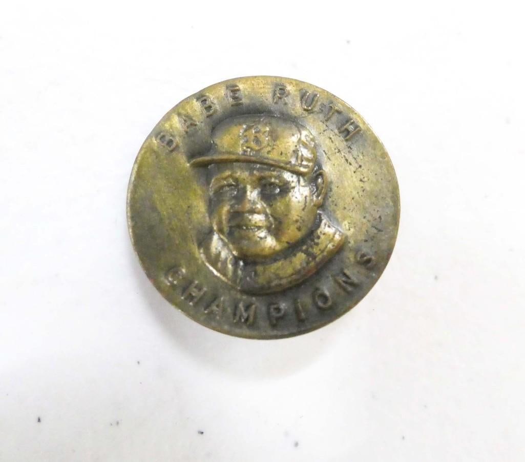 1935 Babe Ruth Champions Quaker Oats Premium Pinback Pin