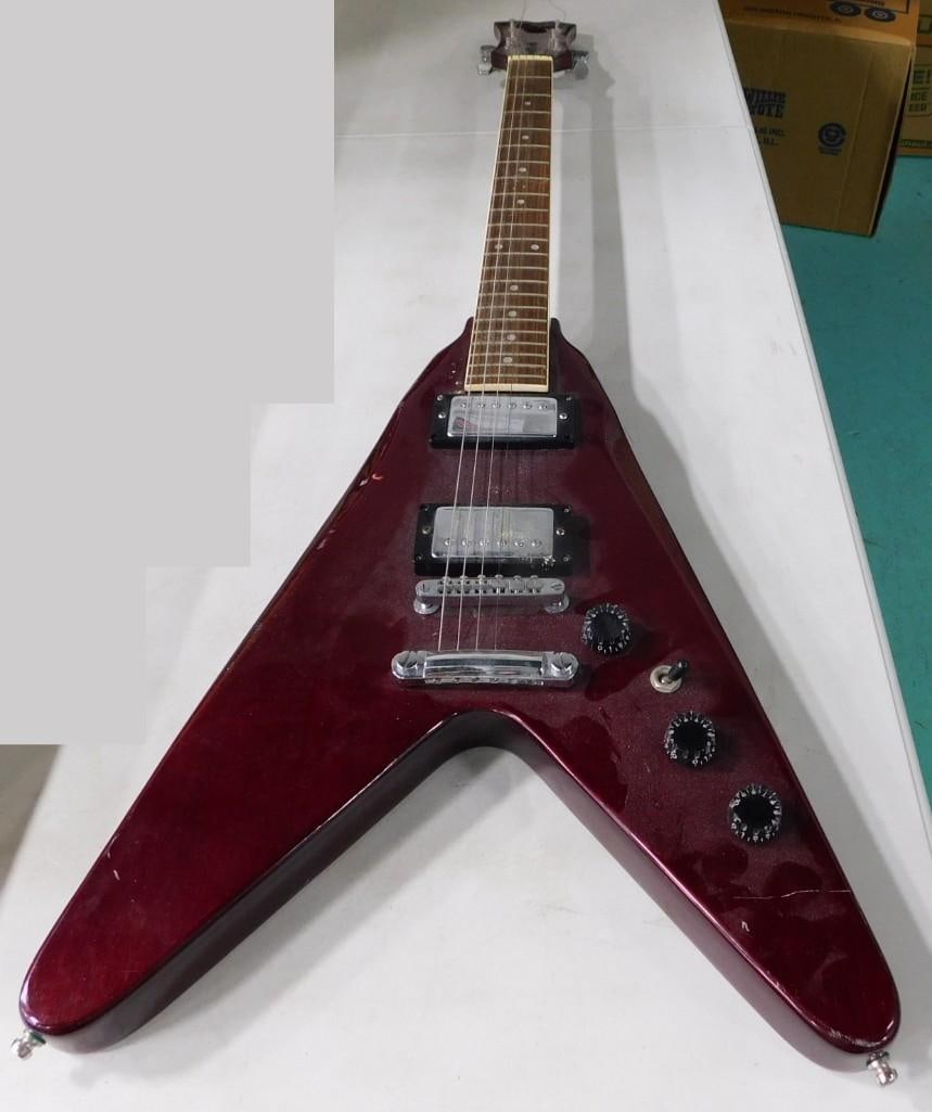 Antares Flying V Shape Electric Guitar Auction