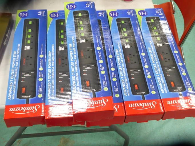 6 Sunbeam 7 Outlet Power Strips New In Package