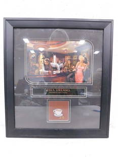 Framed Hollywood Diner Print / Clock Elvis, Marilyn Monroe, James Dean ...