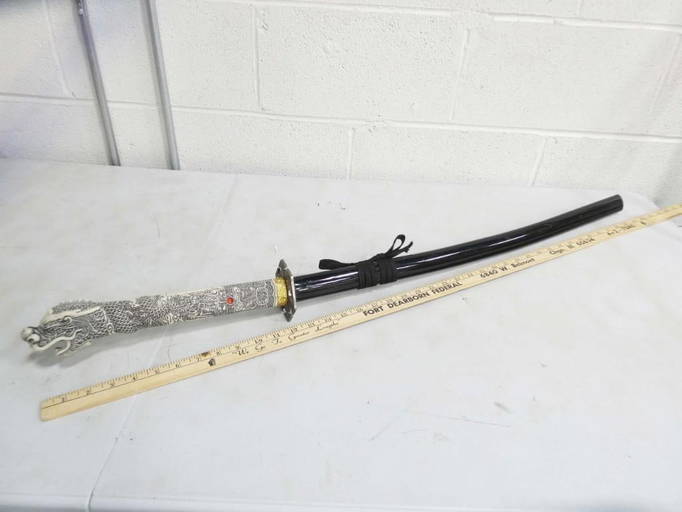 Sword With Sheath And Dragon Handle