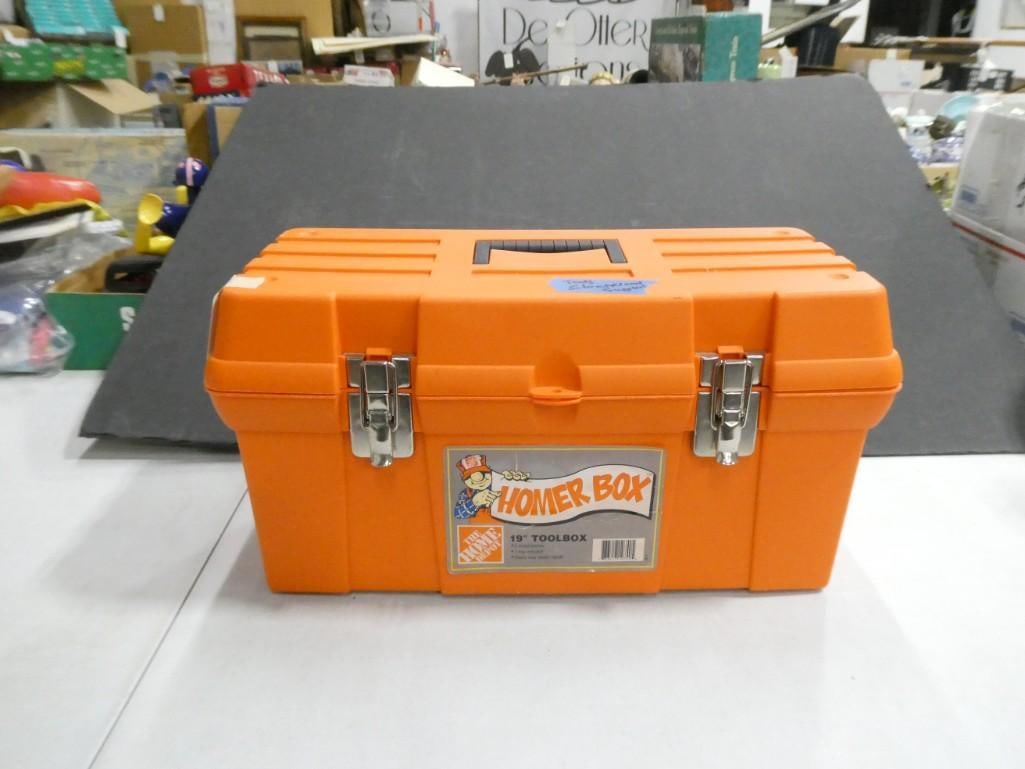 Homer Box 19" Tool Box Full Of Assorted Tools Auction