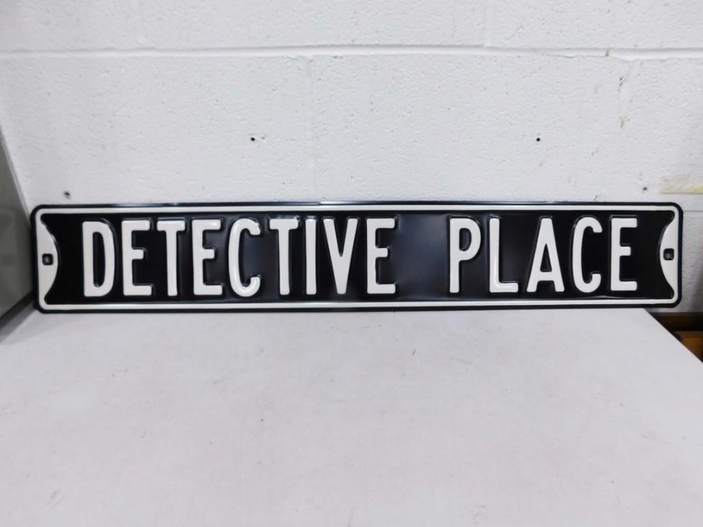 Detective Place Road Sign 36" X 6" Auction