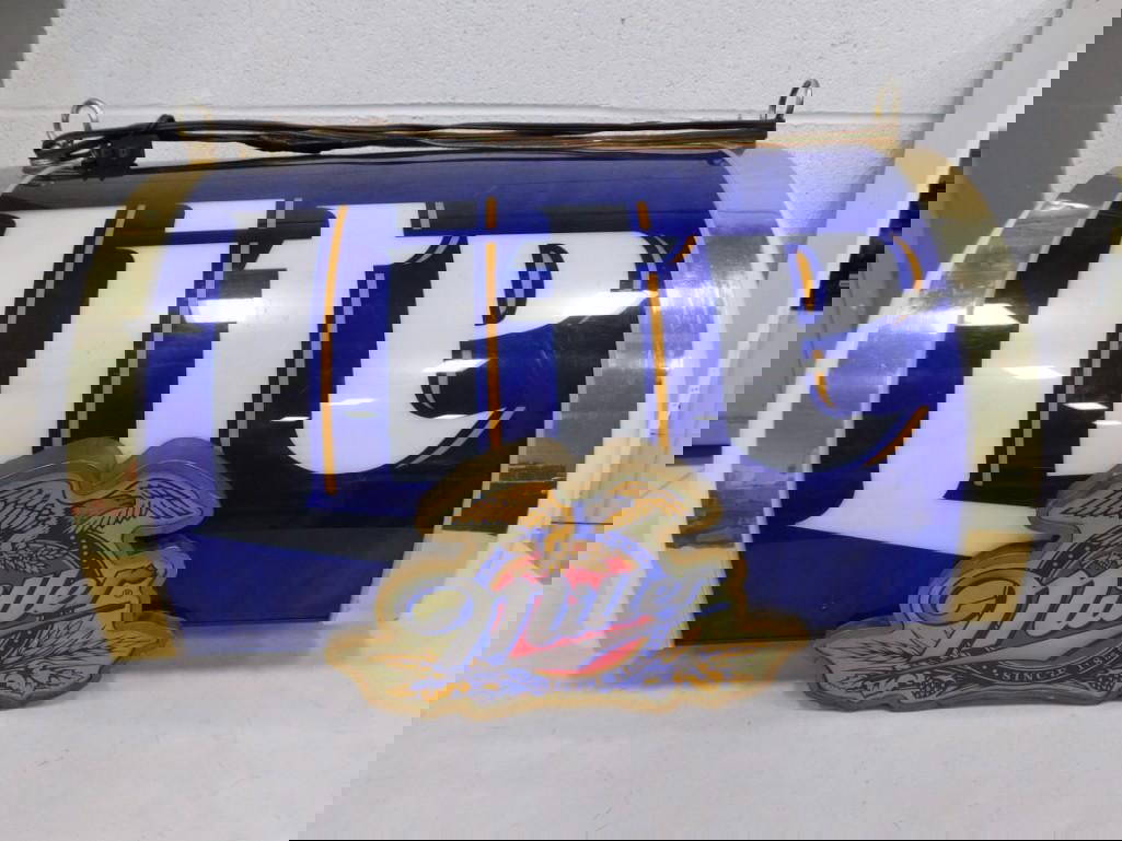 Miller Lite Beer Bar Light Works Auction