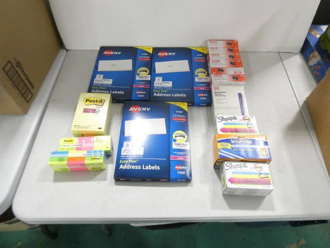 Lot Of Office Supplies Incl Post It Notes, Sharpie Highlighters ...