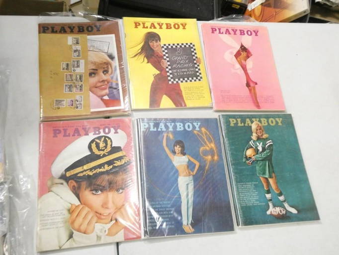 Lot Of 1960's Playboy Magazines In Pretty Good Shape Considering The Age