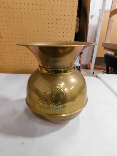 Vintage Brass Pony Express Chewing Tobacco Spittoon