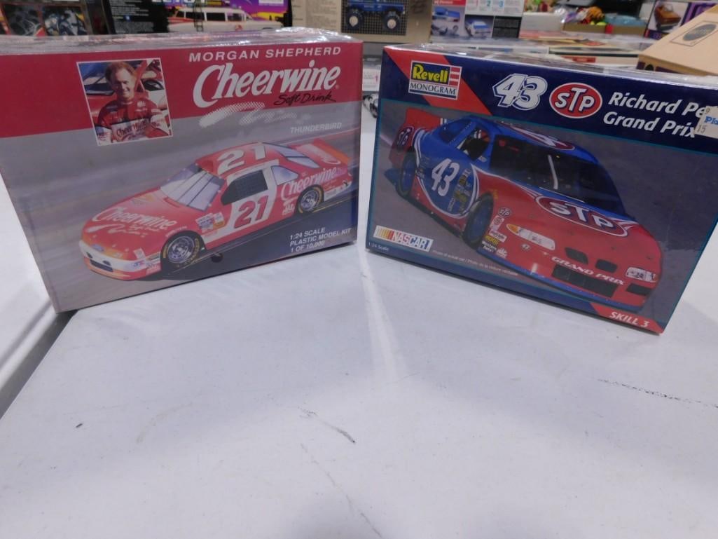 2 Sealed Model Car Kits Incl Monogram Morgan Shepherd Cheerwine ...