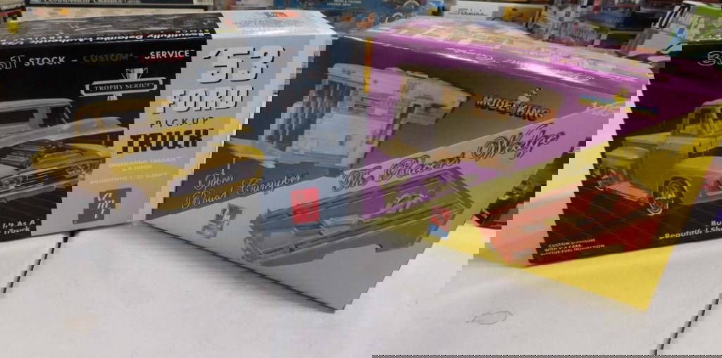 2 Amt Model Kits Incl Open Road Camper The Racers Wedge And '53 Ford ...