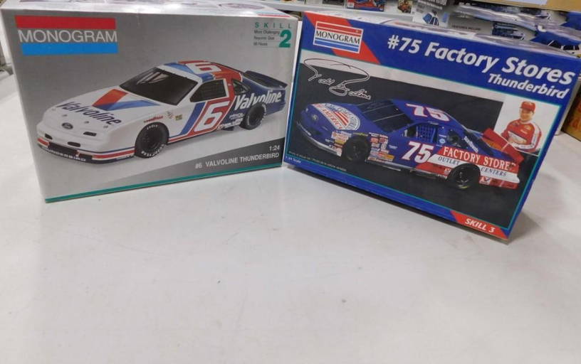2 Monogram Model Car Kits Incl #75 Factory Stores Thunderbird And #6 ...