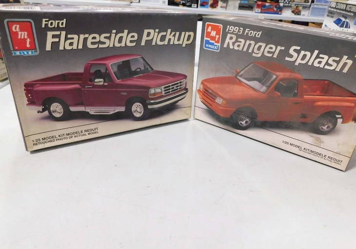 2 Amt Ertl Model Truck Kits Incl Ford Flareside Pickup And 1993 Ford ...