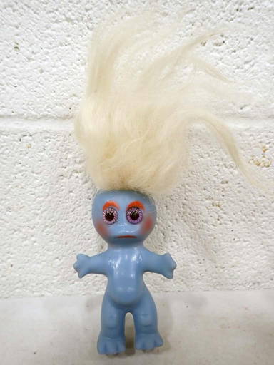 Vtg 1964 L Khem Moon Goon Blue Alien 3" Troll Doll