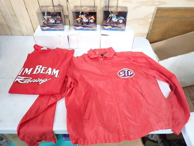 3 Hot Wheels Harley Davidson Motorcycles With Boxes, Stp Wind Breaker ...