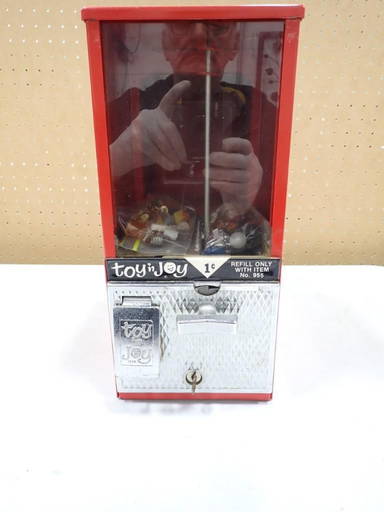 Vintage Toy 'n Joy Vending Machine / Gumball Machine With Key