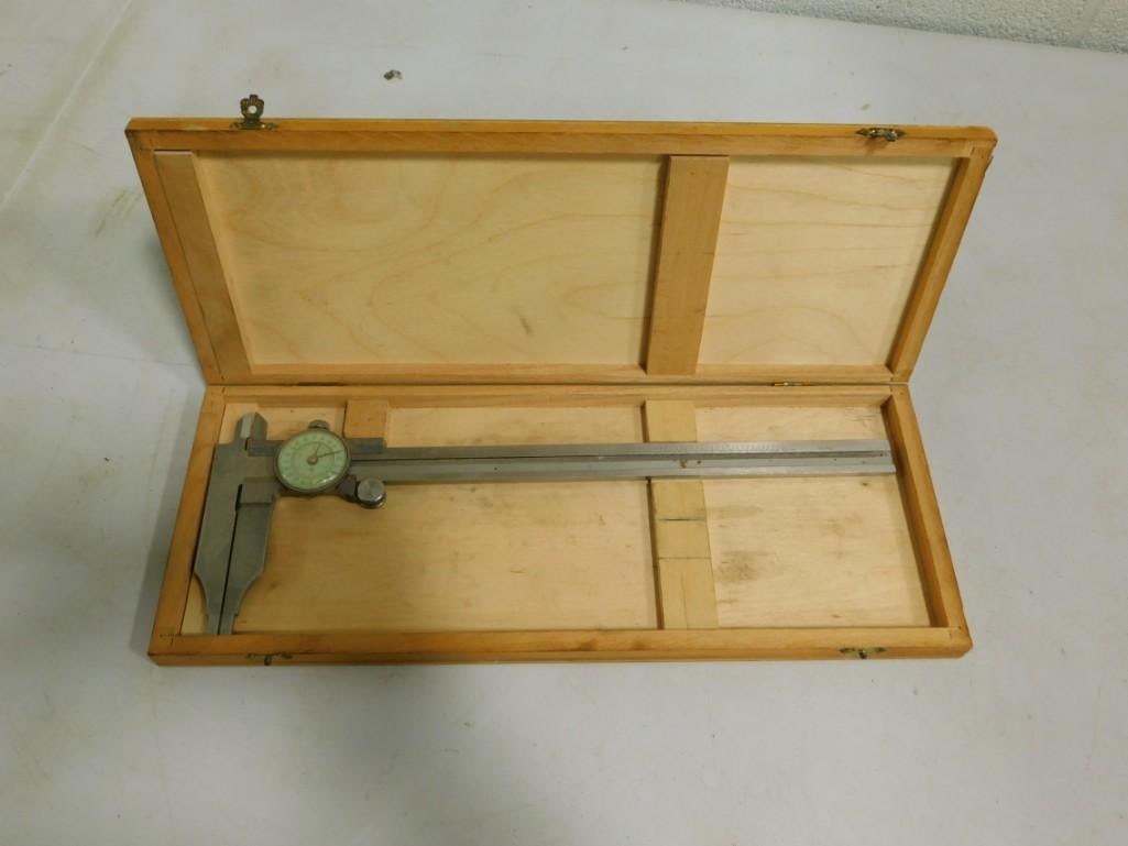 Vintage Mauser German Micrometer With Wooden Case
