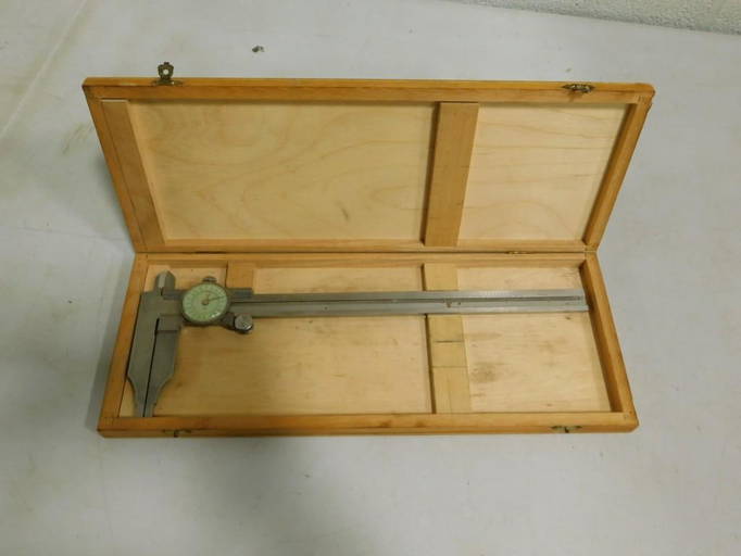 Vintage Mauser German Micrometer With Wooden Case
