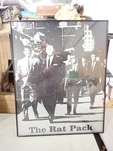 Rat Pack Poster Framed 24" X 30" Frank Sinatra, Dean Martin, Sammy Davis Jr