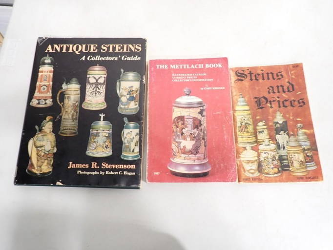 3 Beer Stein Collectors Guide Books Incl The Mettlach Book, Antique ...