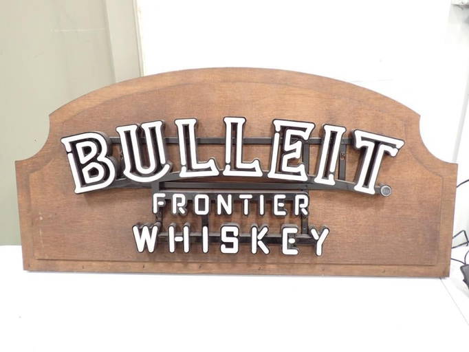 Bulleit Frontier Whiskey Light Up Sign It Works