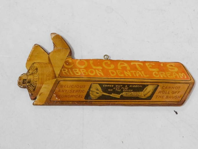 Antique 1912 Colgate Dental Cream Advertisement Glued To A Board