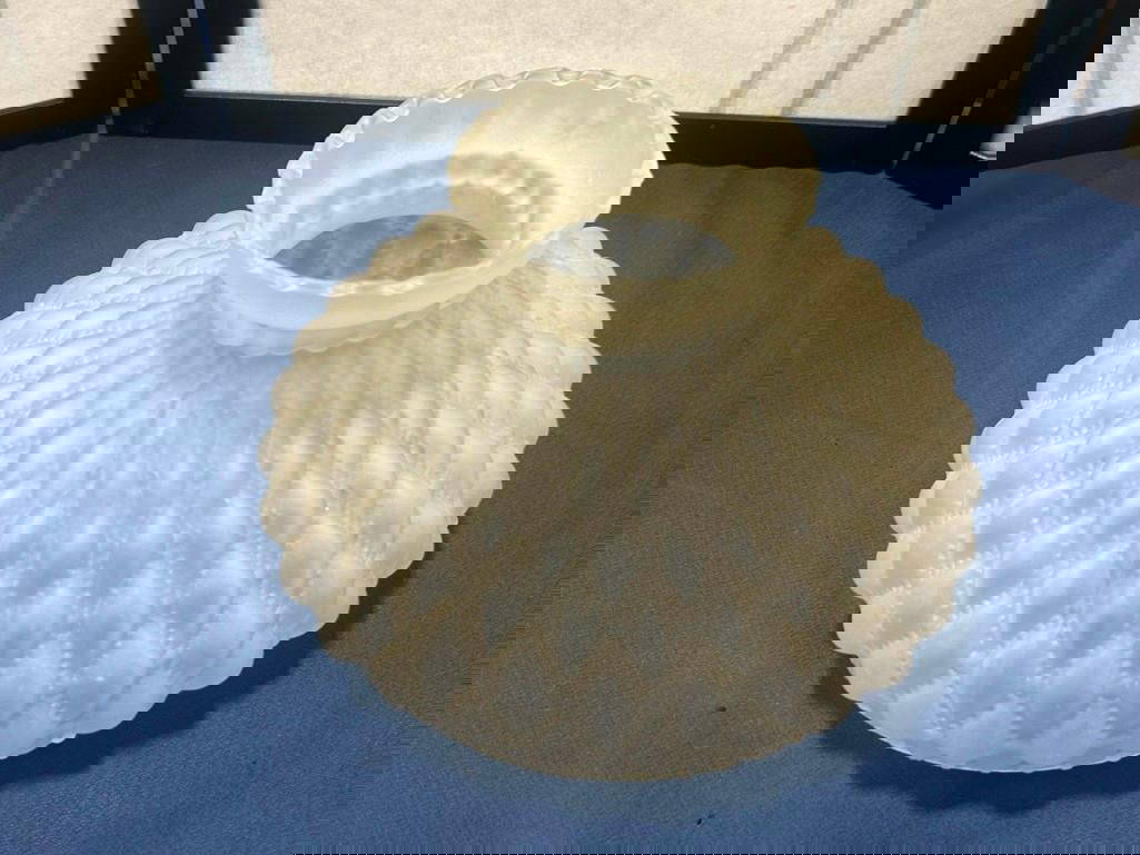 Antique Frosted Glass Bubble Shade For Kerosene Lamp, Fitter Is 9 3/4 ...