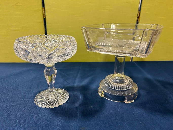 Cut Crystal Compote And Candy Dish